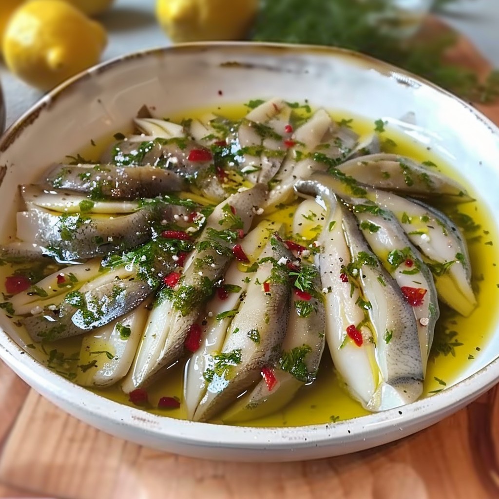 Recette Napolitaine : Anchois Marinés à l’Huile d’Olive Extra Vierge et ...